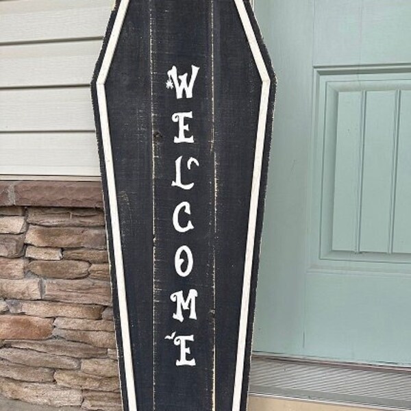 Halloween Coffin Outdoor - Etsy