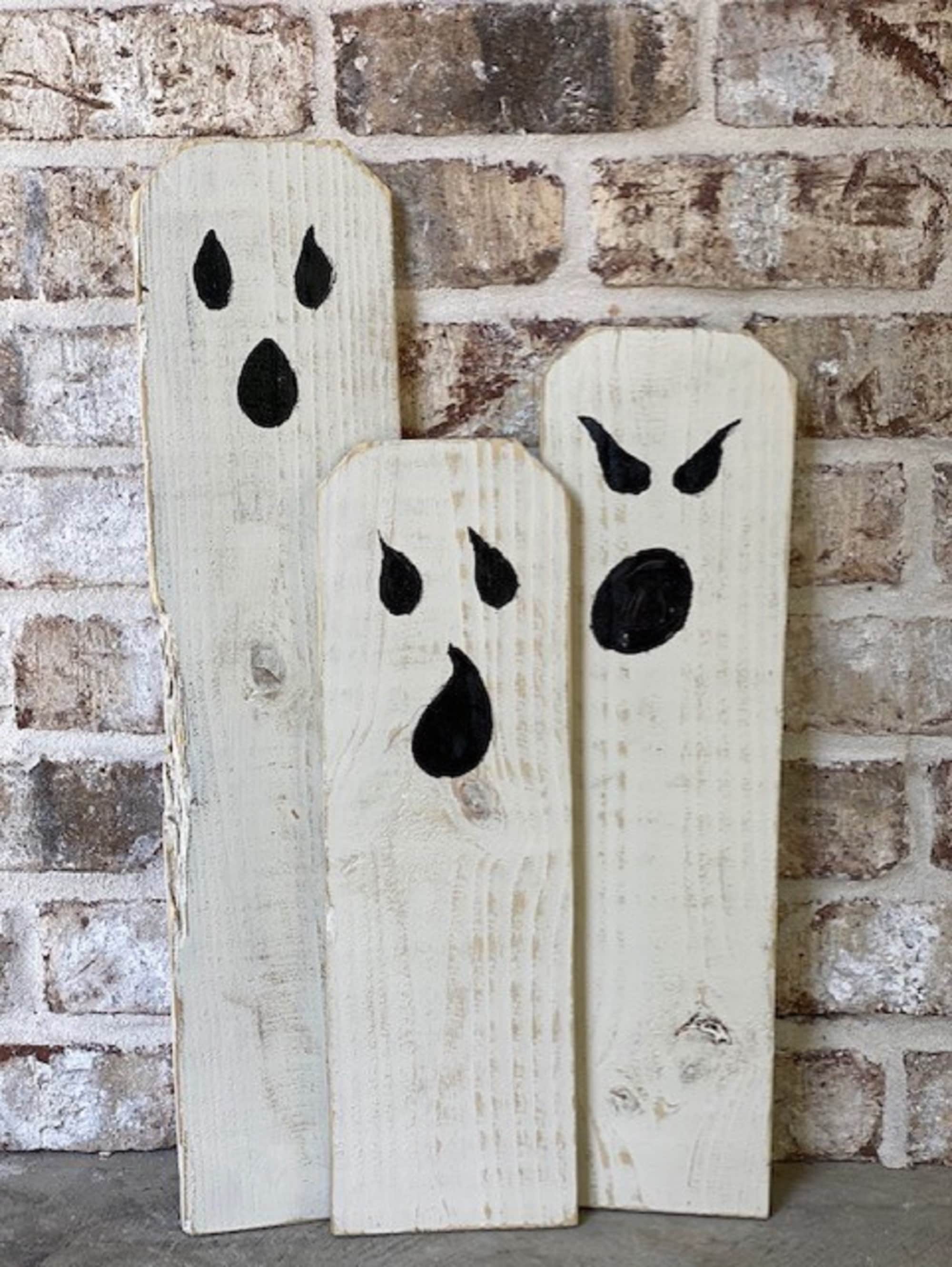 Wooden Halloween Ghosts, Farmhouse Front Porch Decor - Etsy