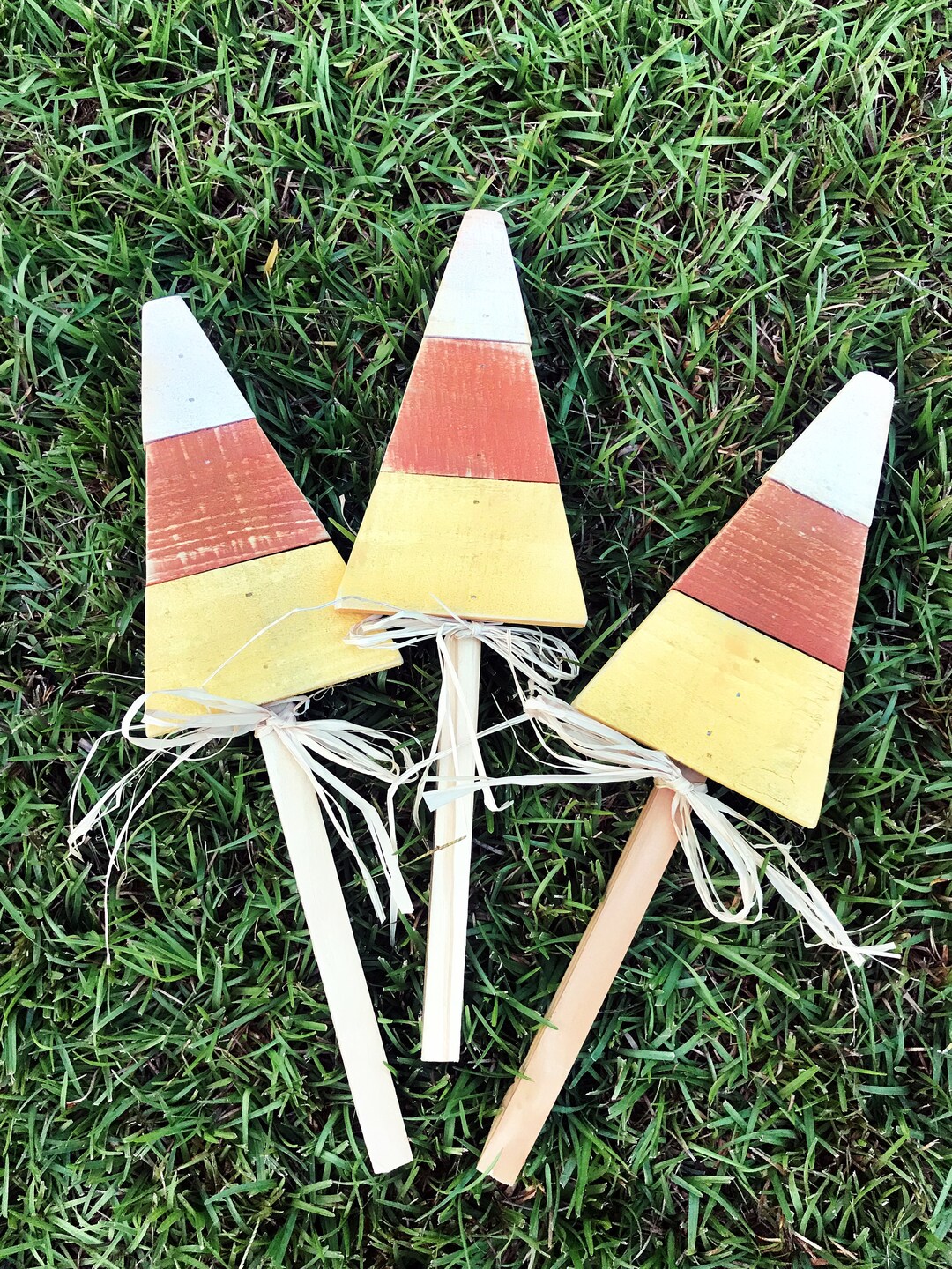 Candy Corn Yard Stakes , Halloween Fall Decor - Etsy