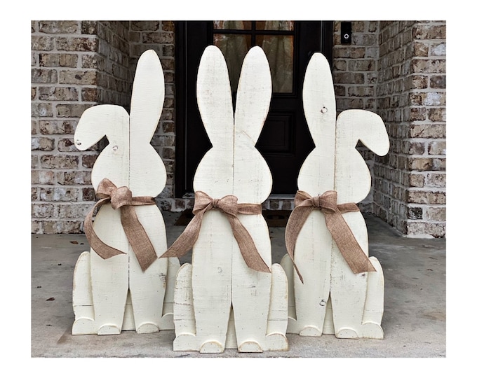 Wooden Block Bunny - Etsy