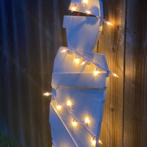 Wood Halloween Mummy With Lights, Farmhouse Fall Decor - Etsy