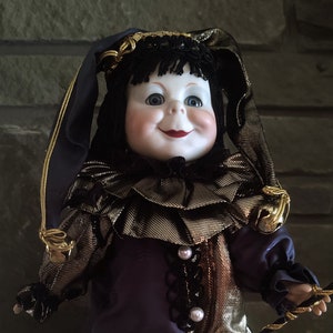 OOAK Vintage Jester Poreclain Doll - Etsy