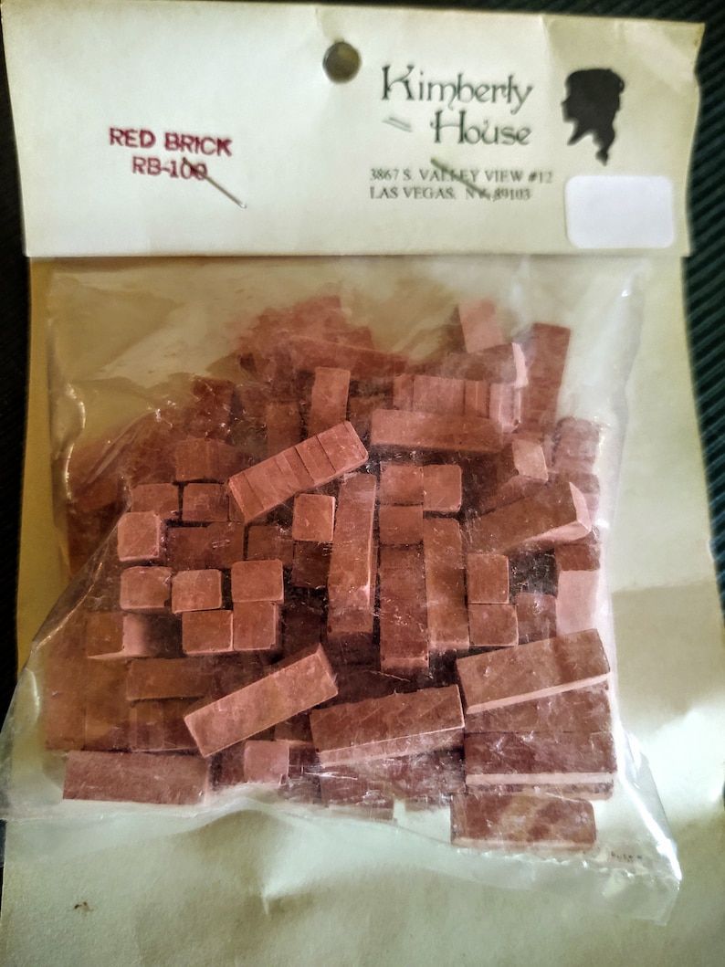 1:12 Inch Scale Miniature Red Bricks (100 Pack) - Etsy