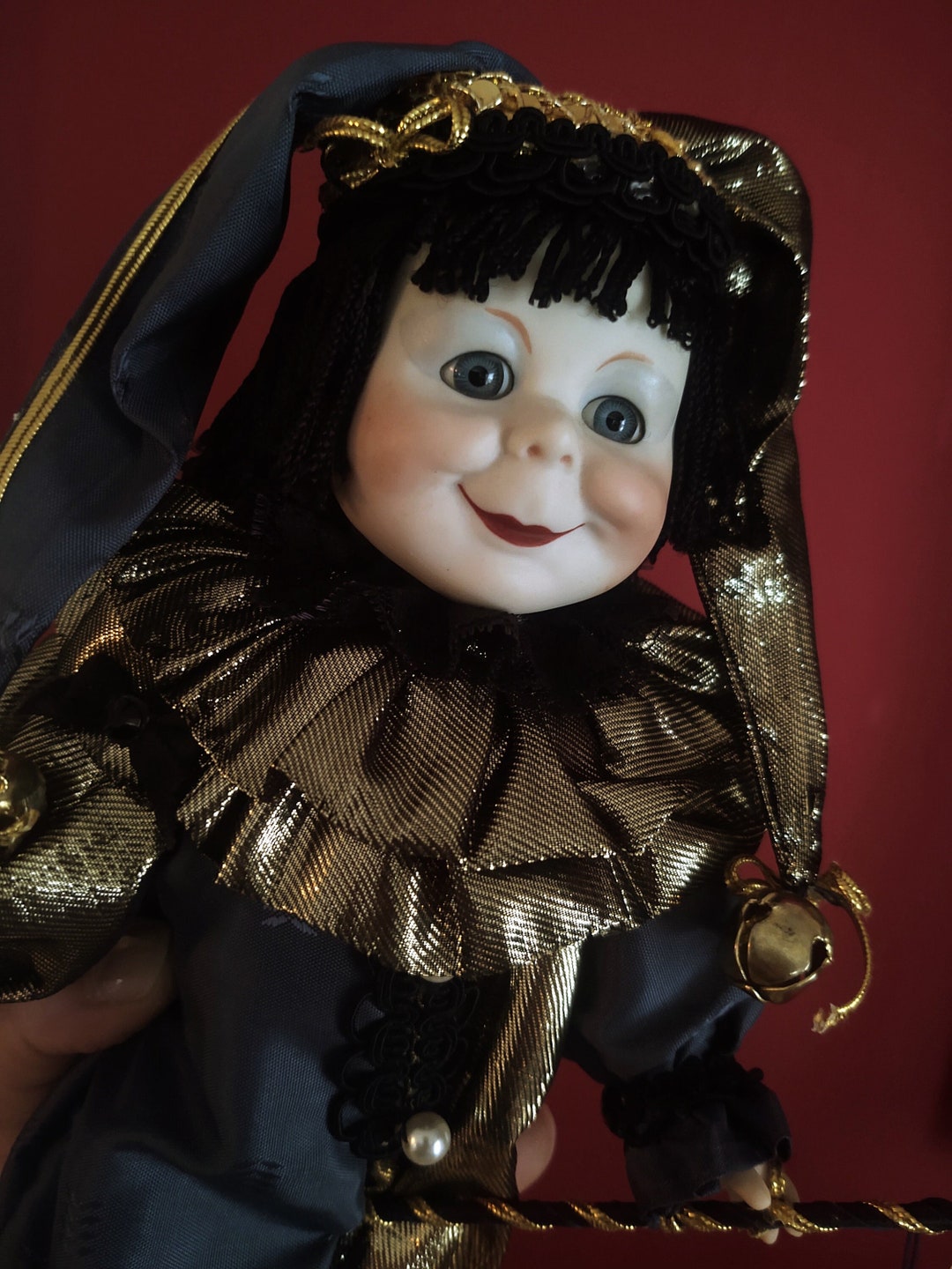 OOAK Vintage Jester Poreclain Doll - Etsy