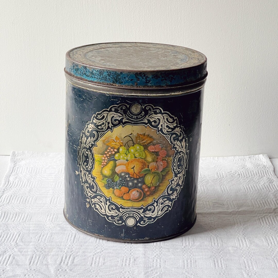 Vintage Swedish Bon-bon Tin Can: Farmhouse Kitchen Decor - Etsy