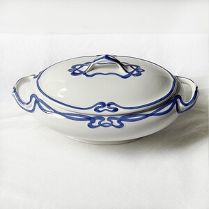 Beautiful Blue Olga Bowl With Lid Art Nouveau Tureen Villeroy and Boch ...