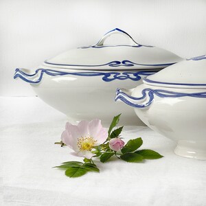 Beautiful Blue Olga Bowl With Lid Art Nouveau Tureen Villeroy and Boch ...
