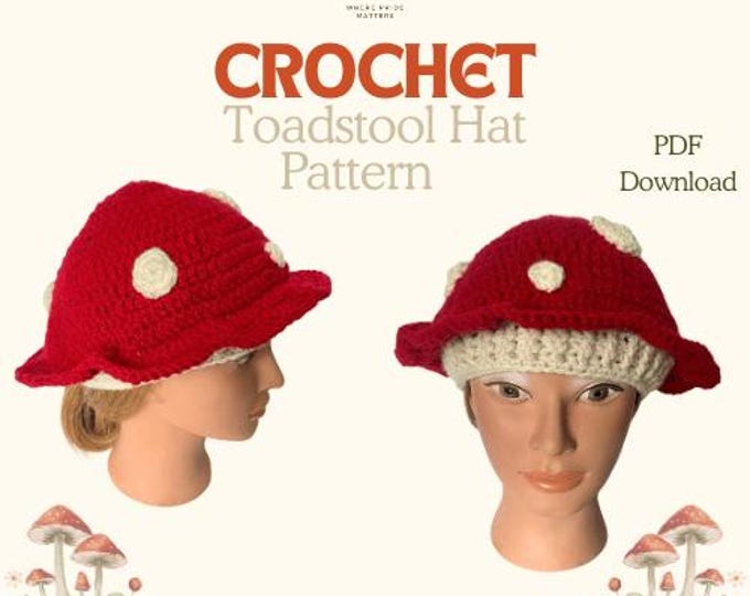 Crochet Mushroom Toadstool Hat *PATTERN ONLY* - Etsy Canada