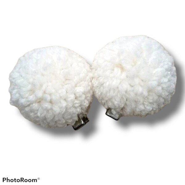 Pom Pom Hair Clip - Etsy