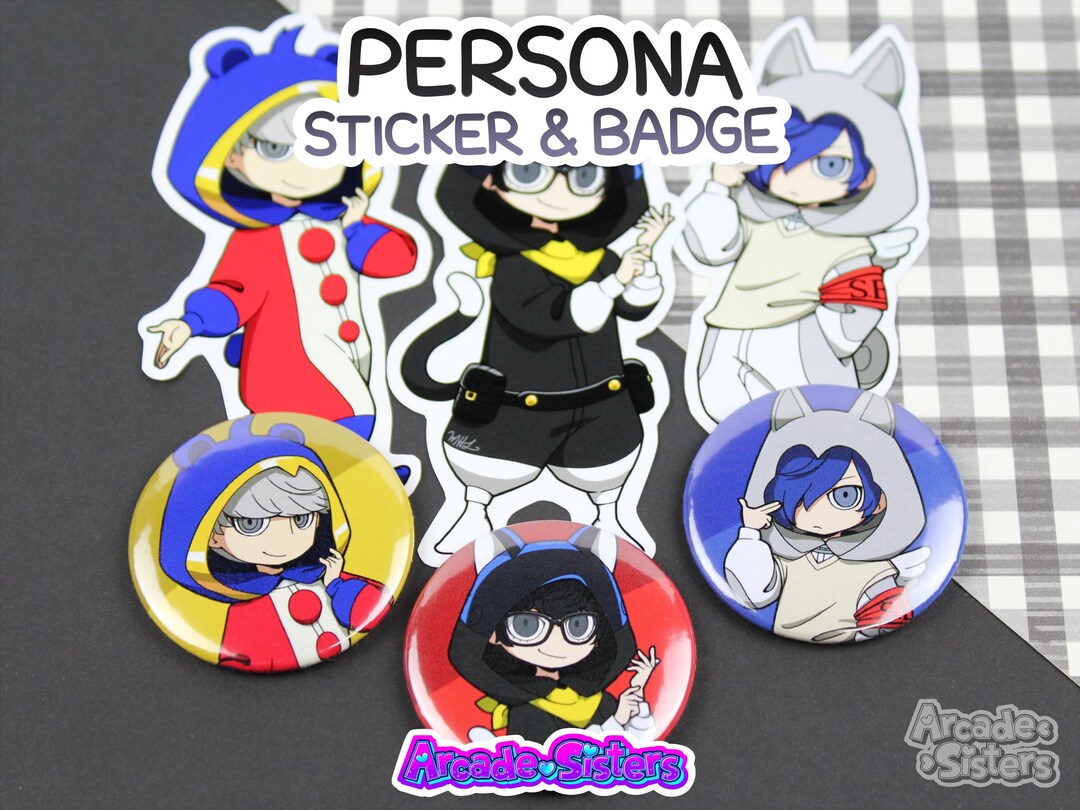Persona Friends in Pajamas - Sticker Button Badge Pin - Etsy