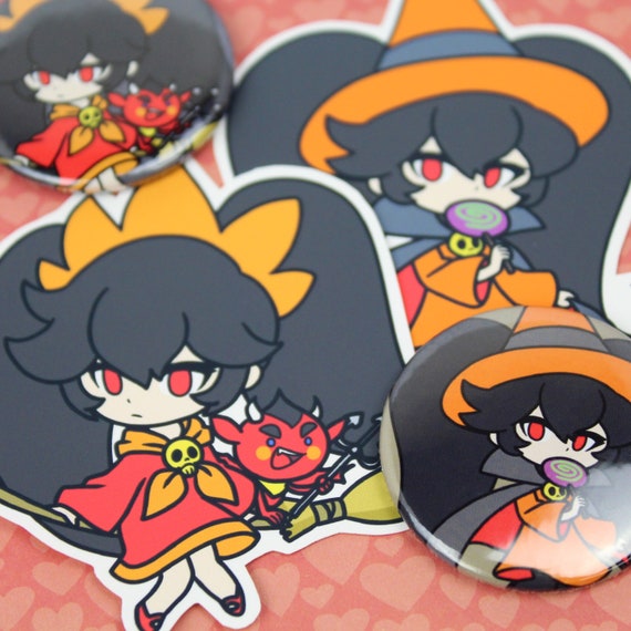 Ashley & Red Warioware Halloween Fan Art Sticker Magnet - Etsy