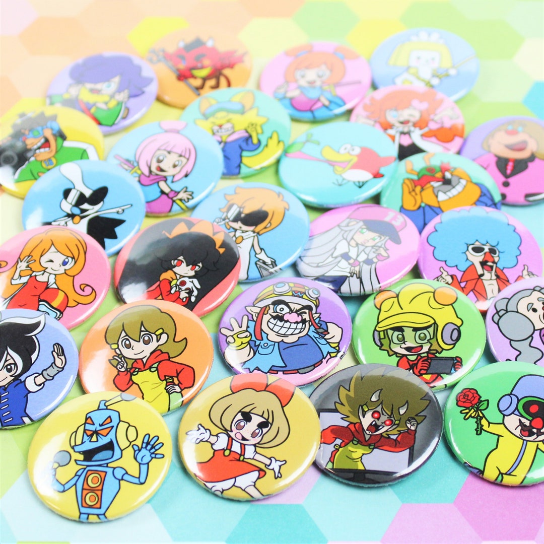 WarioWare Fan Art Button Badge Get it Together Gold Wario Mona Ashley ...