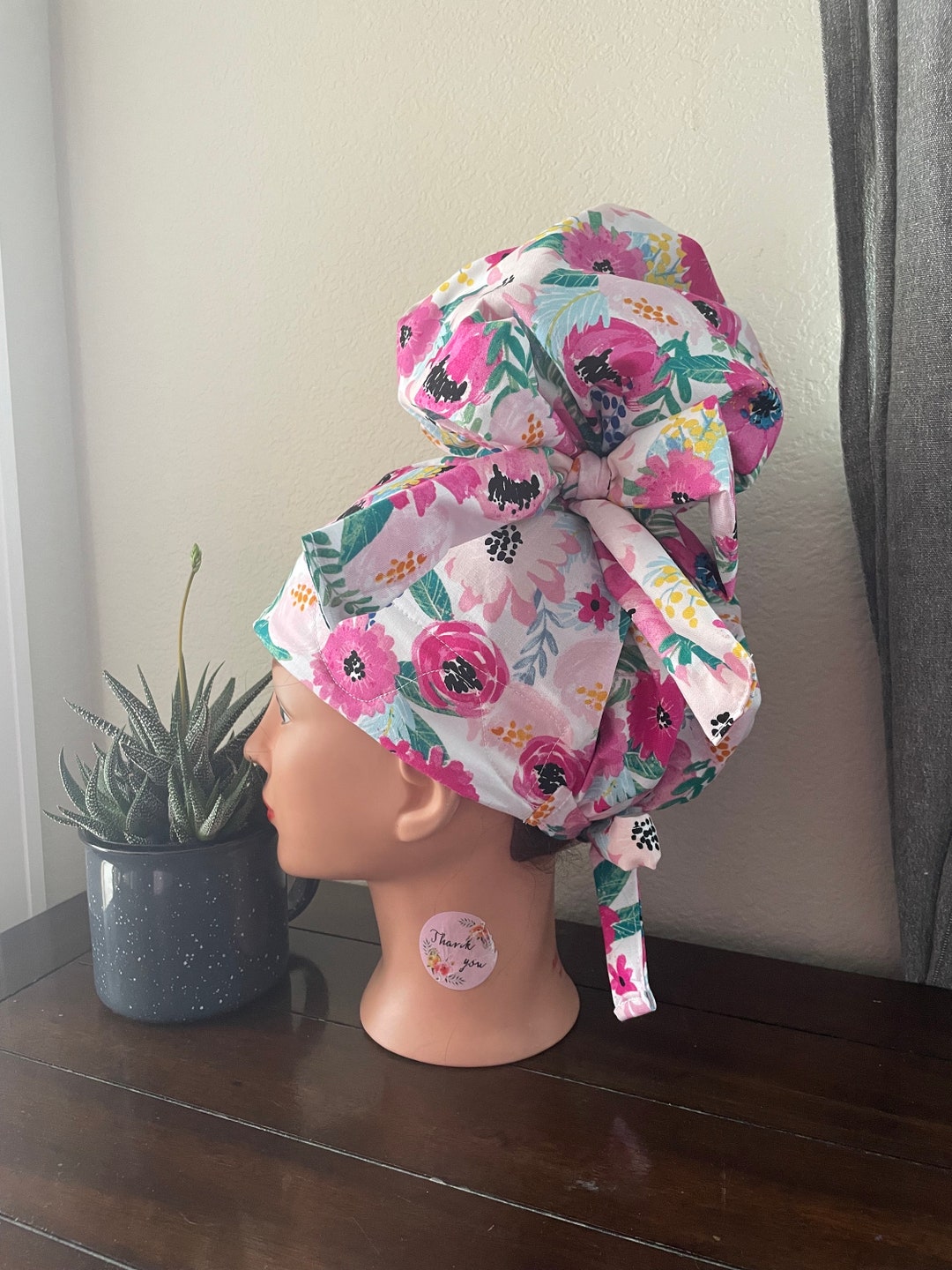 High Bun ,with Satin Lined,scrub Caps, Surgical Cap , Nurses Caps, High ...