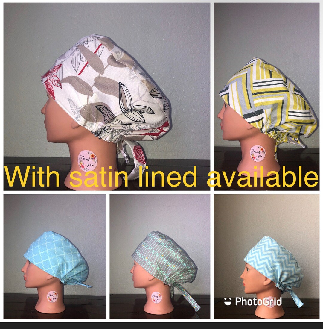 Doctor Cap With Satin Lined cap With Buttons Nurses Cap - Etsy