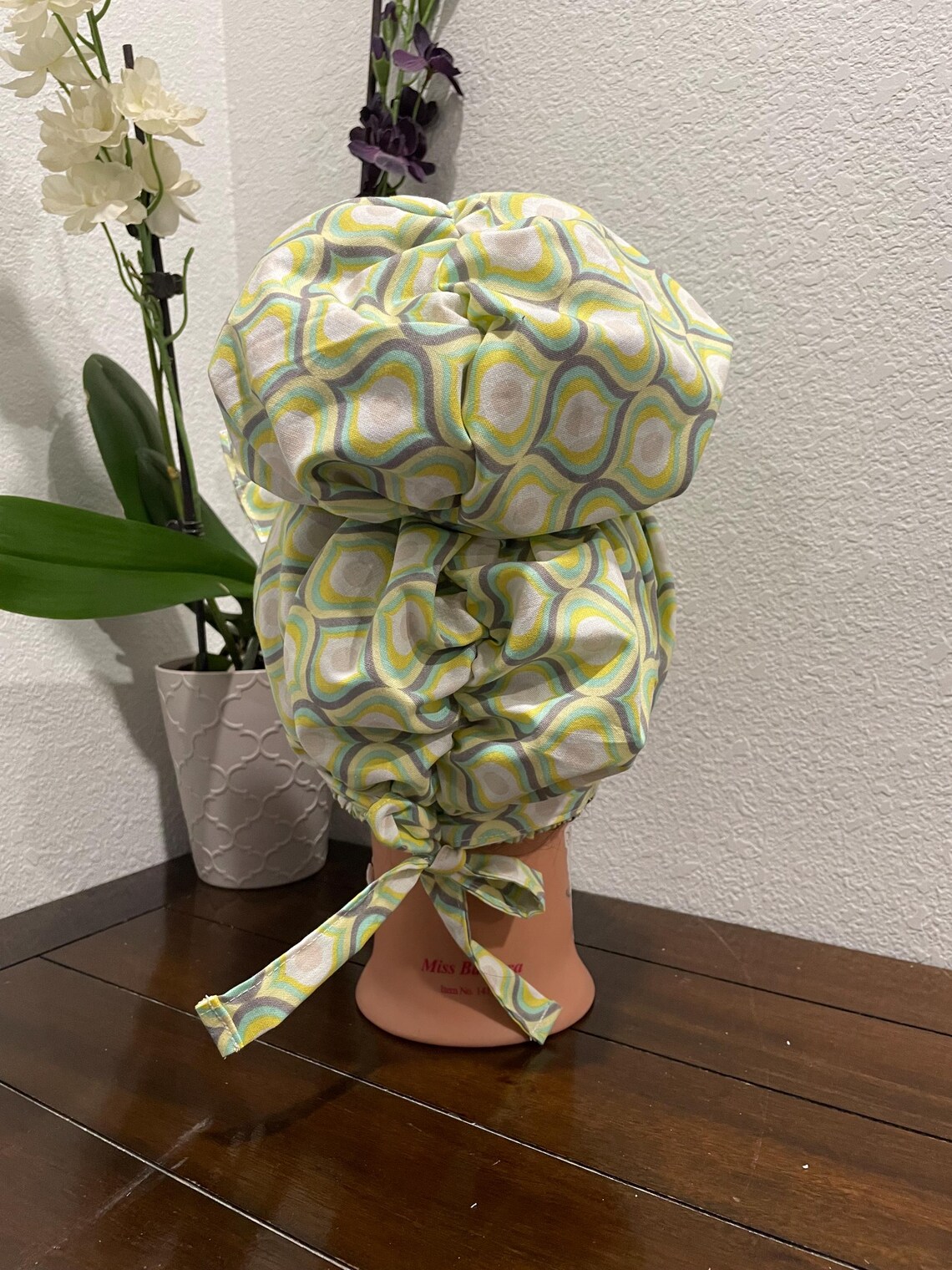Satin Lined High Bun Scrub Cap, Surgical Nurse Hat, Long Hair Friendly ...