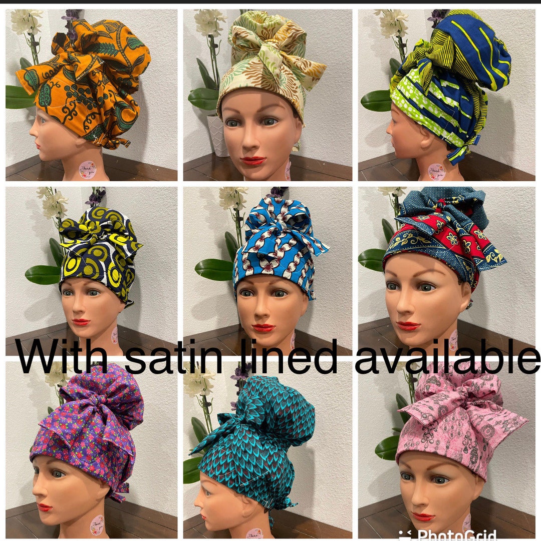 High Bun ,w/ Satin Lined,scrub Caps, Surgical Cap ,nurses Caps , High ...