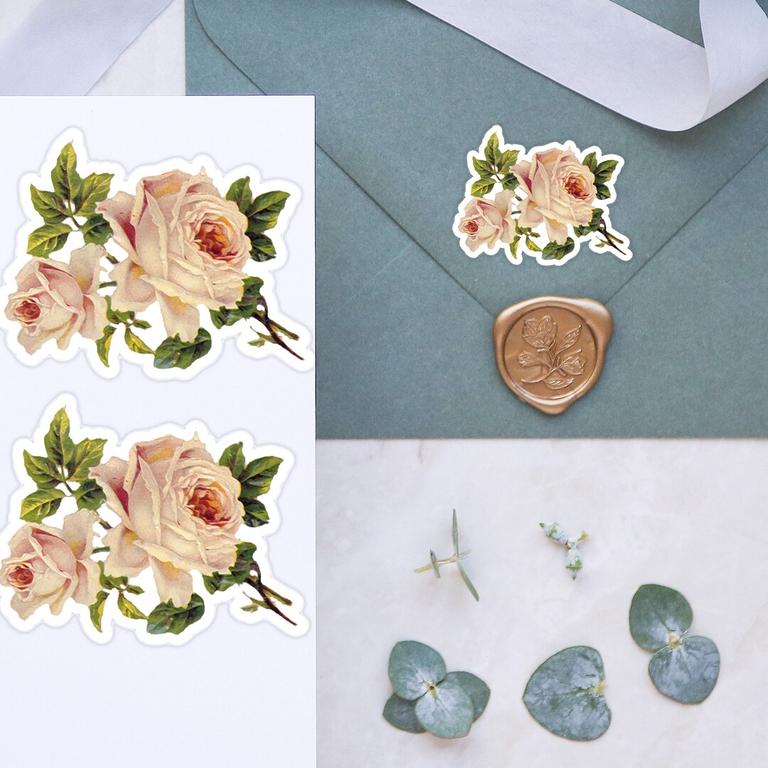 Vintage Roses Envelope Stickers/envelope Labels/envelope - Etsy
