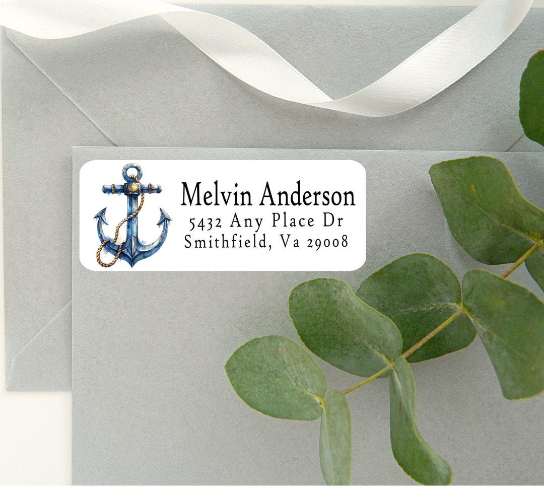 Sailor's Anchor Address Labels/custom Return Address Labels/envelope ...