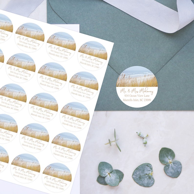 Stickers, Labels & Tags Address & Shipping Labels Beach Address Labels ...