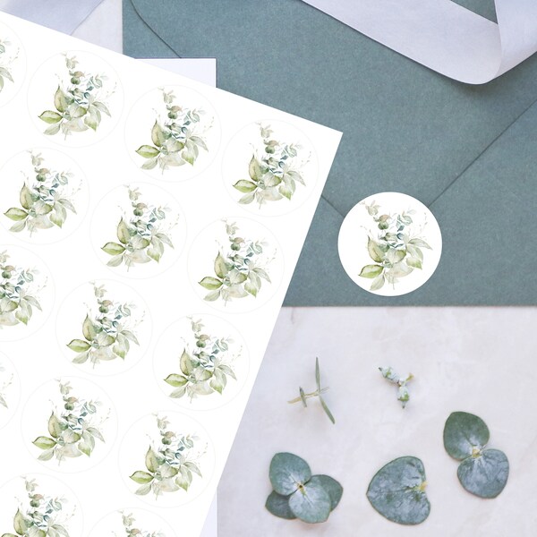 Green Flower Stickers - Etsy