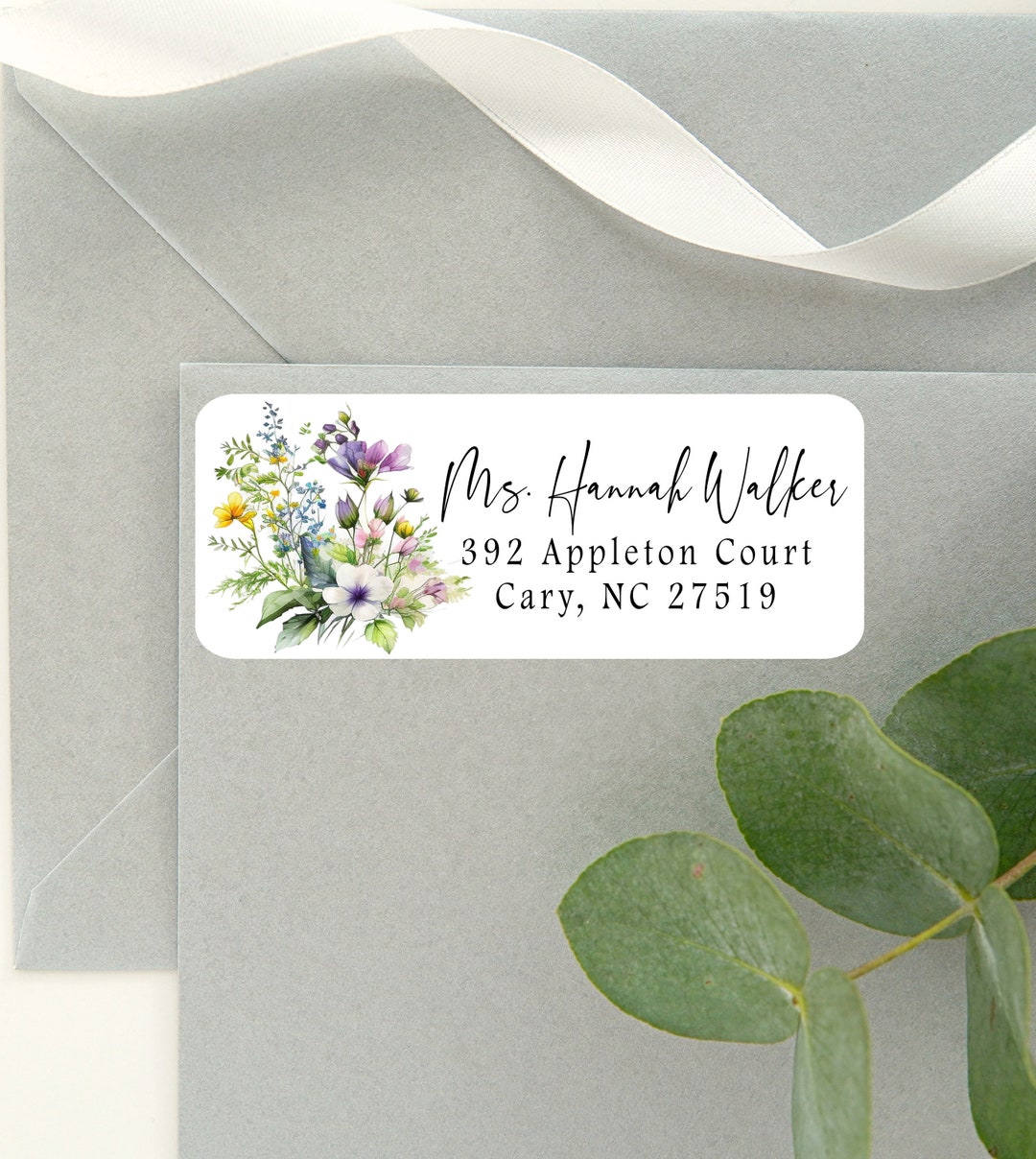 Flowers Address Labels/custom Return Address Labels/envelope Labels ...