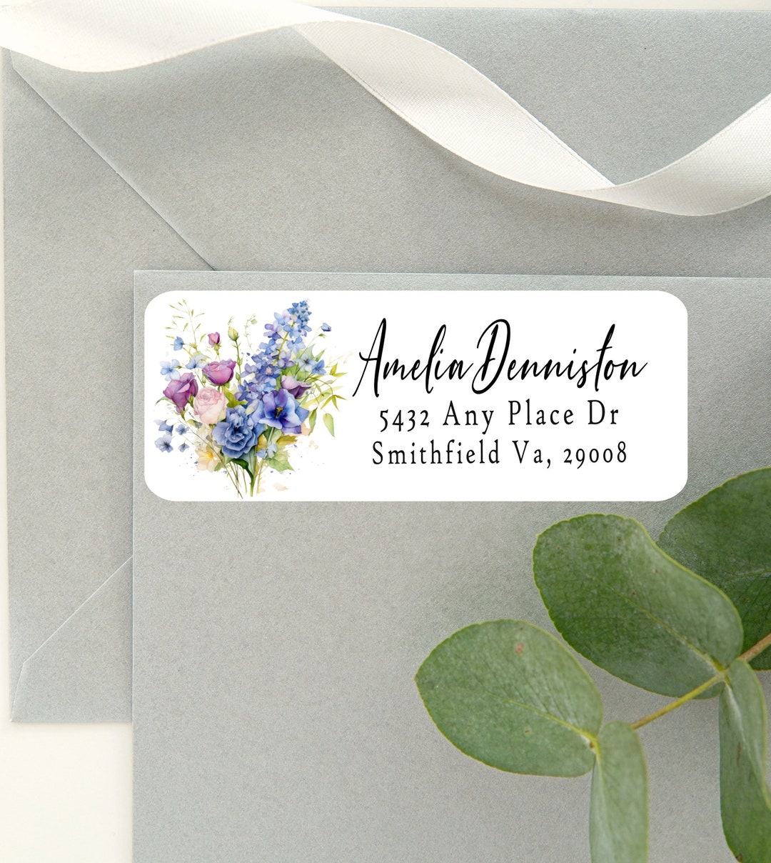 Lilac Wildflowers Address Labels/custom Return Address Labels/envelope ...