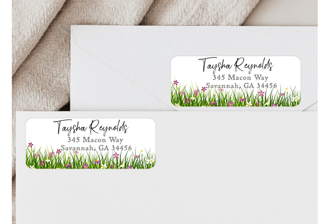 Field of Flowers Address Labels/address Stickers/return - Etsy