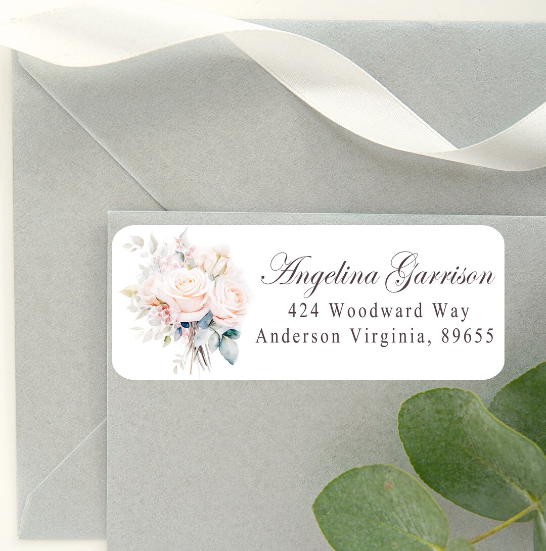 Soft Pink Roses Address Labels/return Address Labels/envelope Labels ...