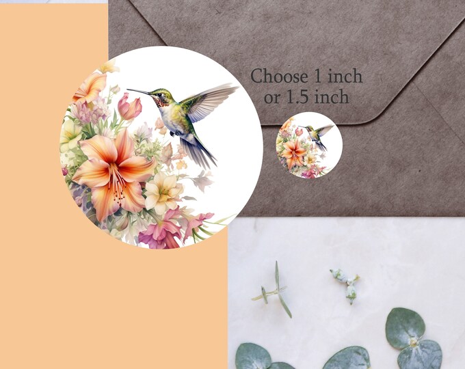 Hummingbird Stickers, Bird, Baby Shower, Wedding, Spring, Summer, Party ...