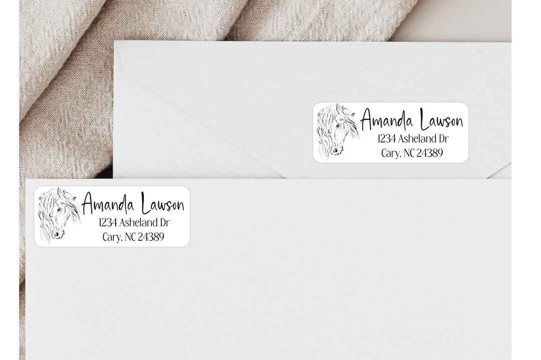 Horse Sketch Address Labels/address Stickers/return Address Stickers ...