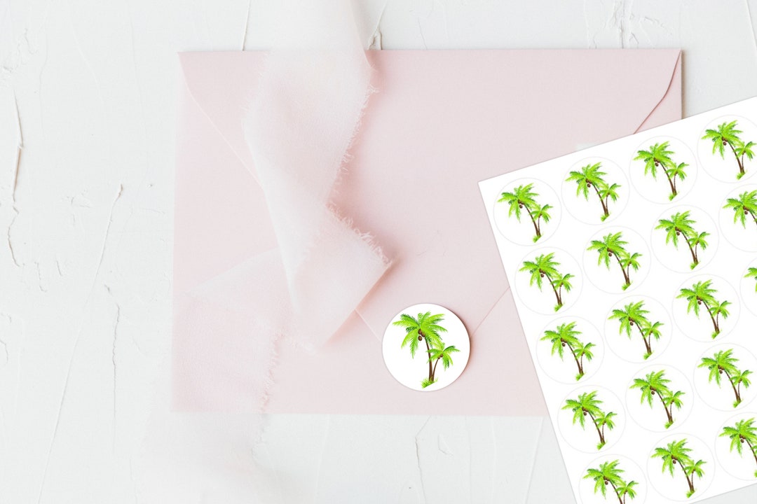 Palm Trees Envelope Stickers /envelope Labels/envelope - Etsy