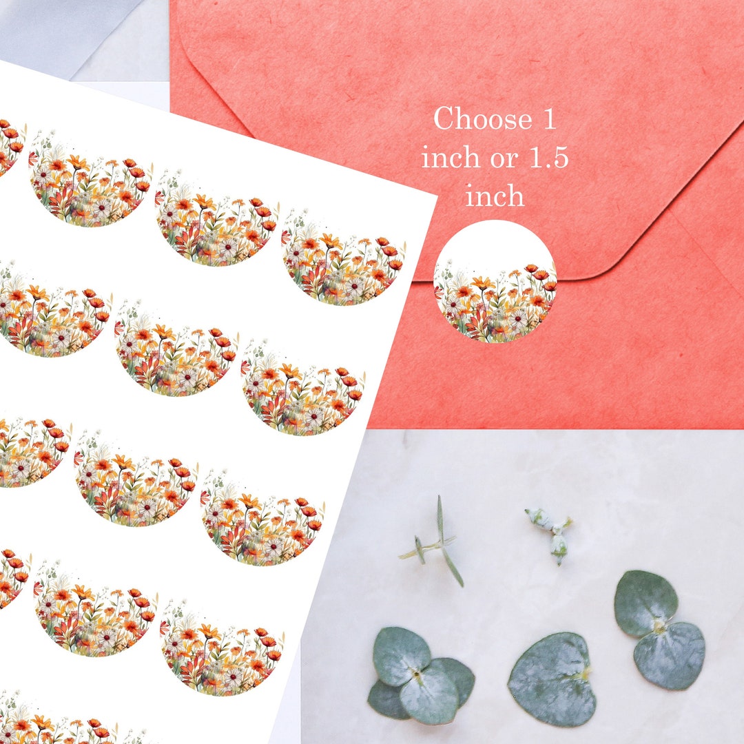 Wildflowers in Bloom Stickers/flower Seals/floral Stickers/floral ...