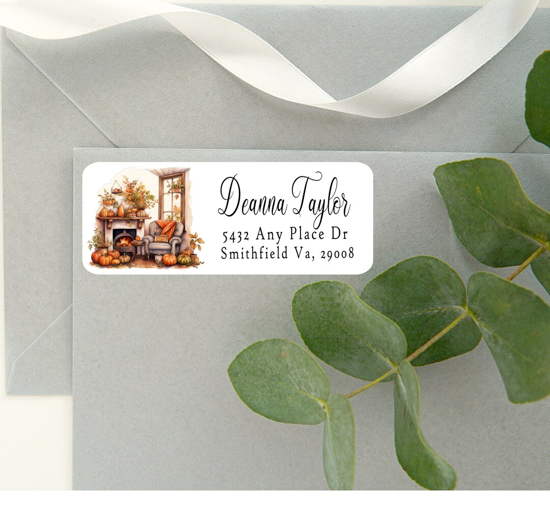 Fall Time Comfort Address Labels/custom Return Address Labels/envelope ...