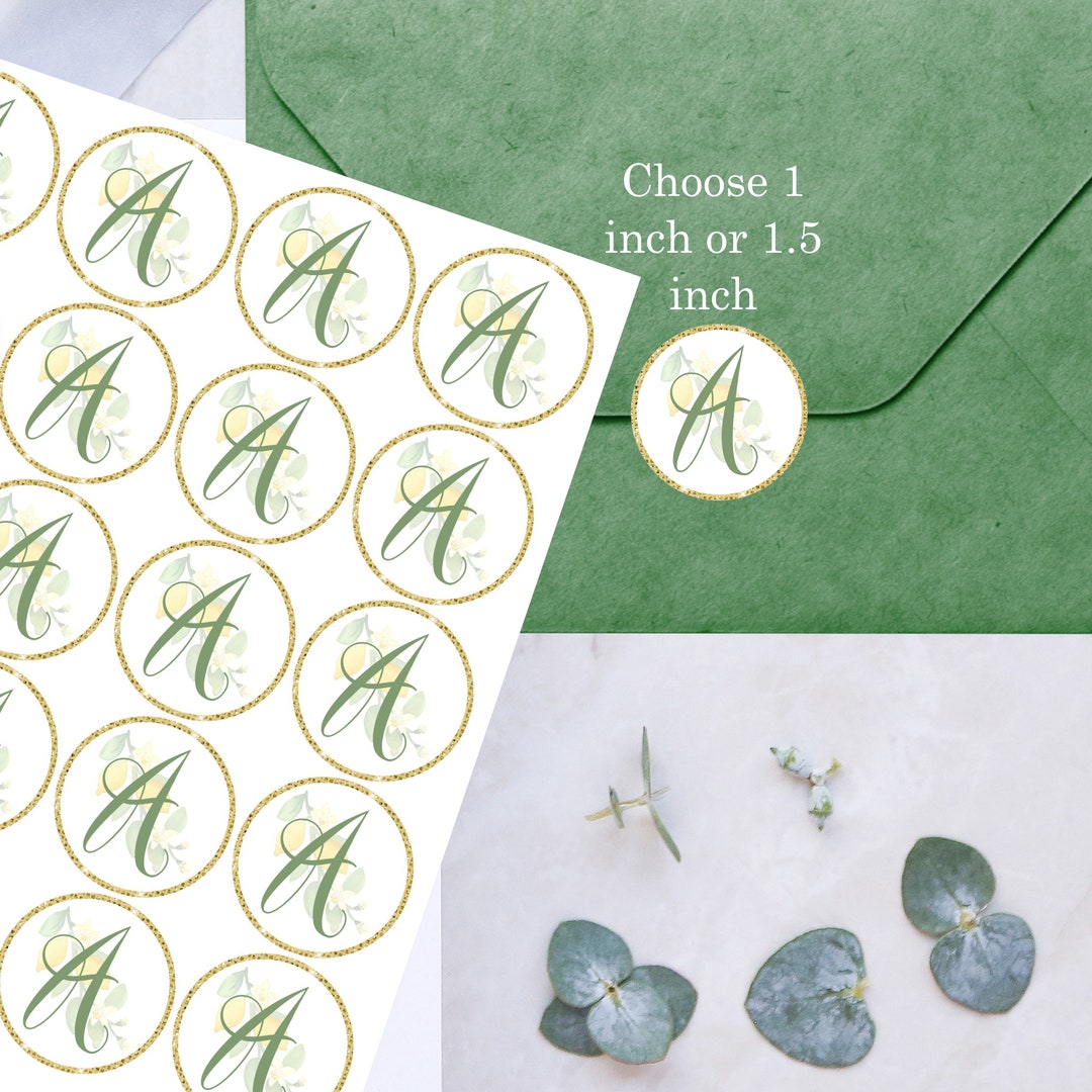 Personalized Monogram Letter Stickers/envelope Seals/envelope Stickers ...