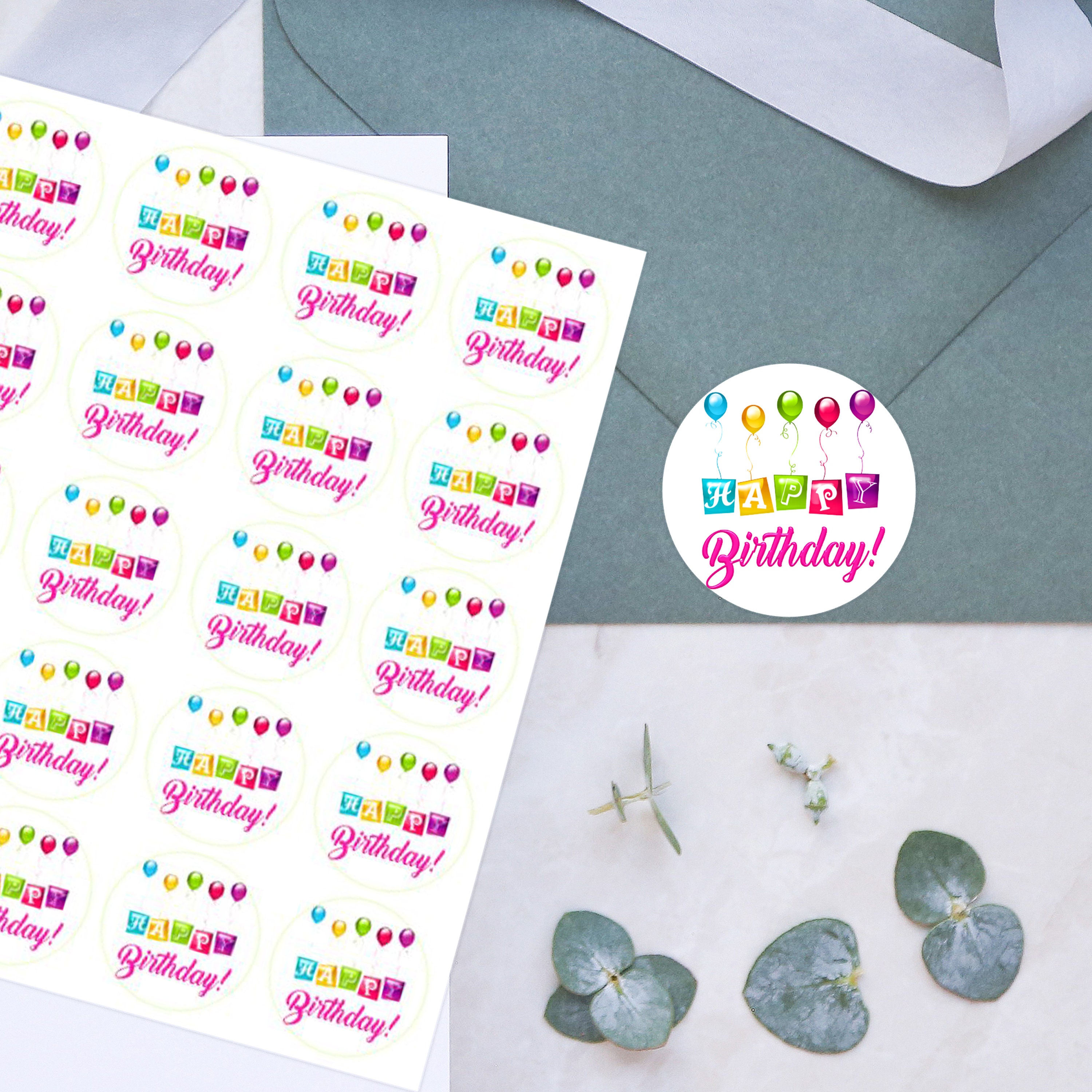 Happy Birthday Envelope Stickers/invitations/envelope Stickers ...