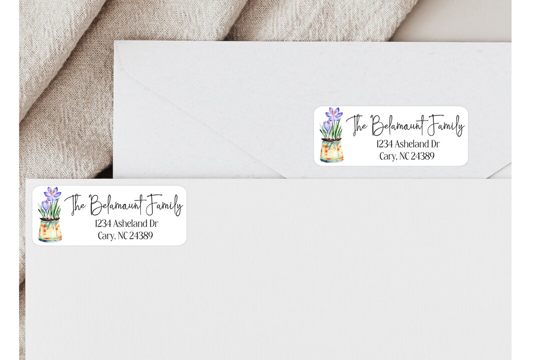 Lilac Flowers Address Labels/personalized Address Stickers/return ...
