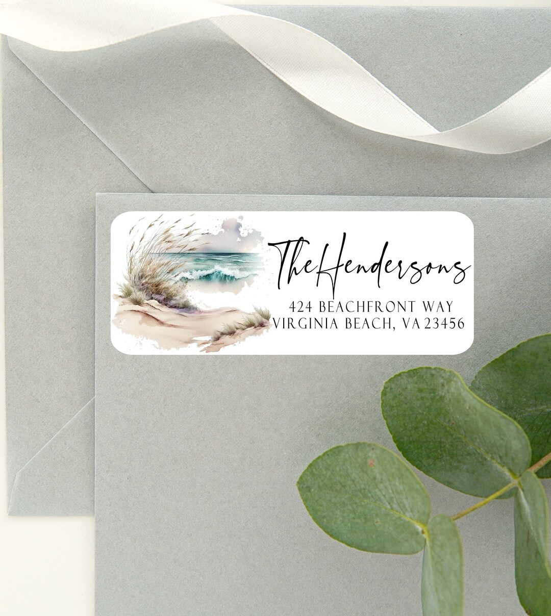 Beach Scene Address Labels/custom Return Address Labels/envelope Labels ...