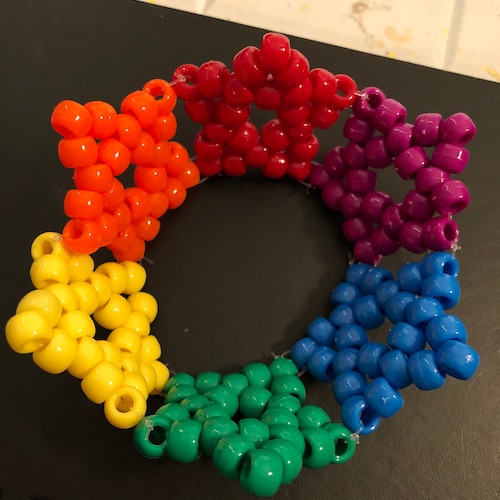 Rainbow Kandi Crown/star Cuff | Etsy