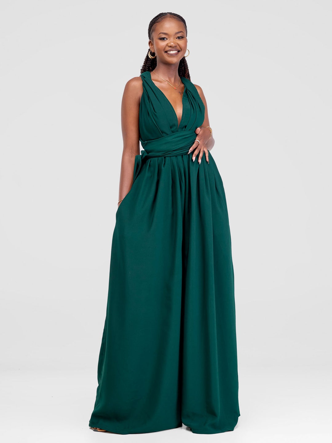 Green Infinity Jumpsuit; Women's Infinity Jumpsuit; Bridesmaid Jumpsuit ...