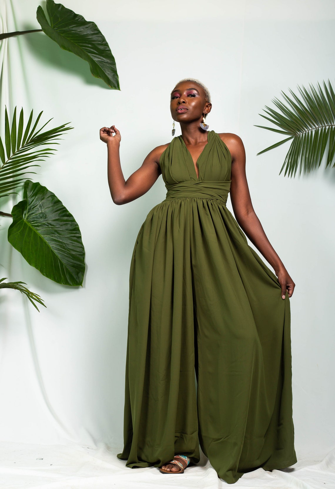 Abidjan Wide-legged Infinity Jumpsuit - Etsy
