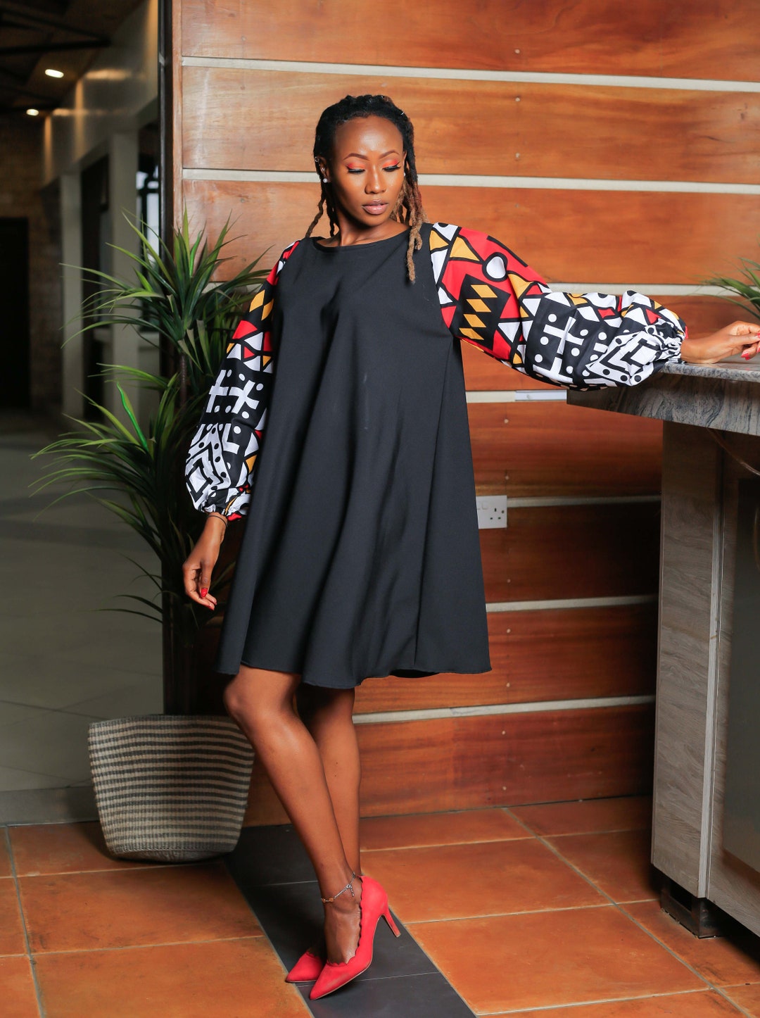 African Print NASHIPAE Dress Ankara Shift Dress Shift Dress Spring ...