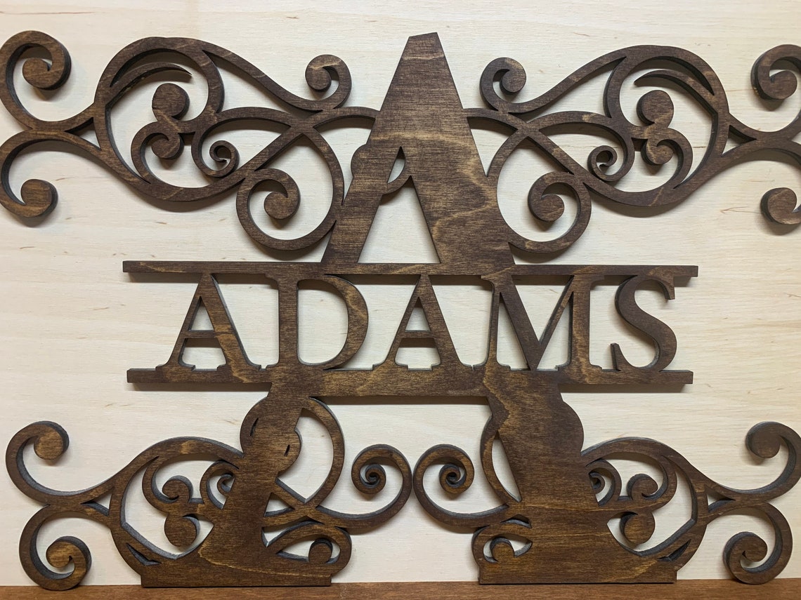 Monogram Scroll Full Alphabet SVG File - Etsy