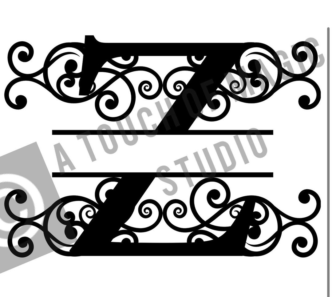 Digital Monogram Letter Z Only SVG File - Etsy