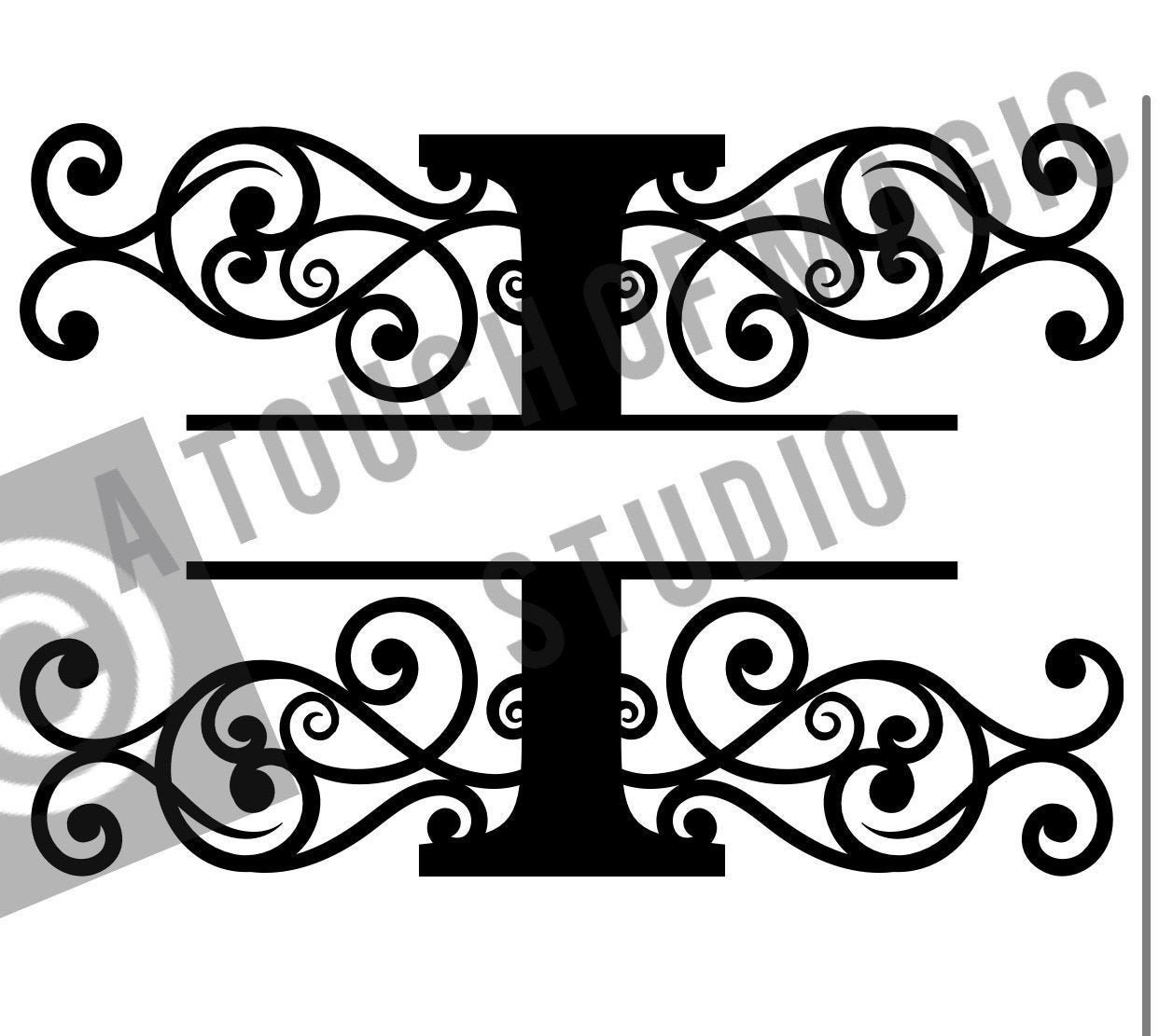 Digital Monogram ~ Letter I Only ~ SVG File - Etsy