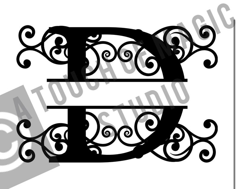 Digital Monogram Letter D Only SVG File - Etsy Singapore