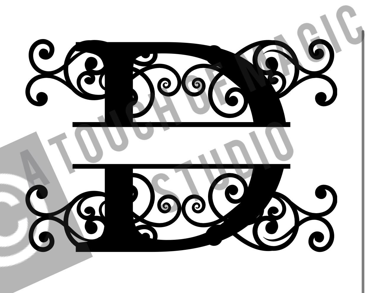 Digital Monogram Letter D Only SVG File - Etsy Ireland