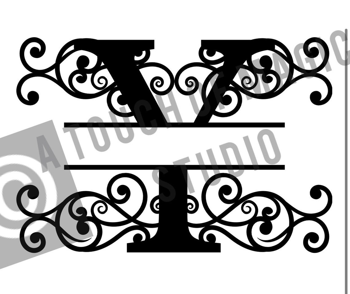 Digital Monogram ~ Letter Y Only ~ SVG File - Etsy