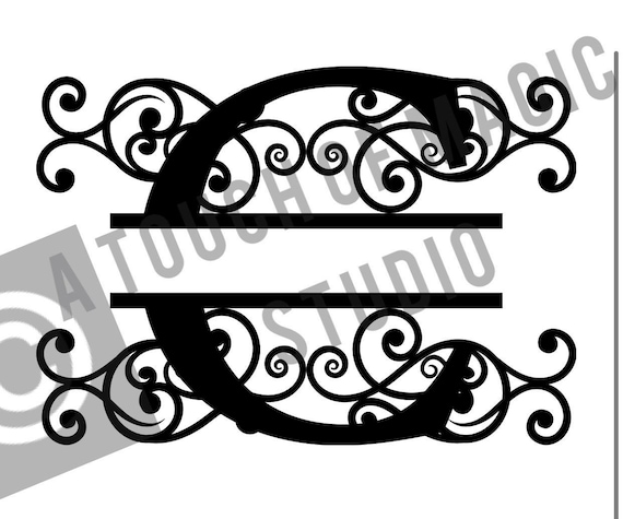Digital Monogram Letter C Only SVG File | Etsy