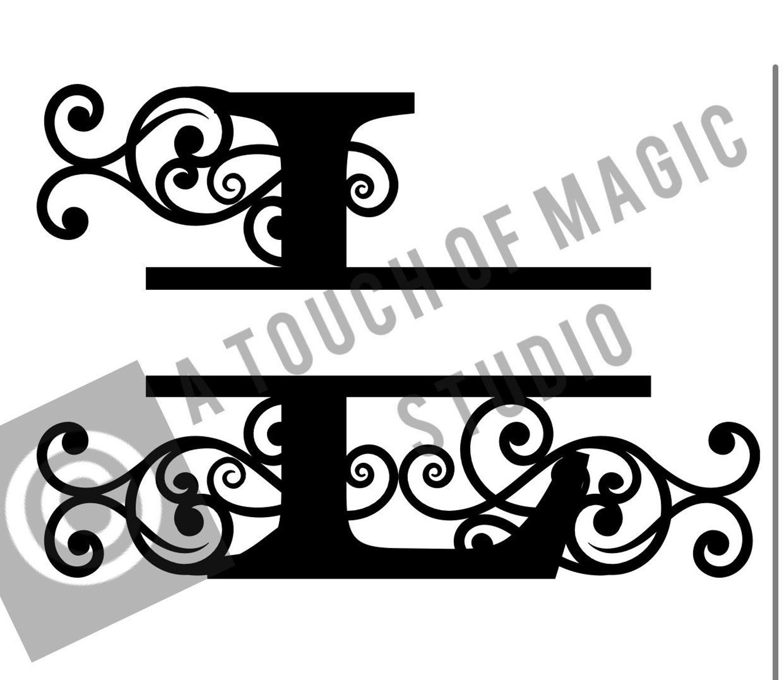 Digital Monogram Letter L Only SVG File | Etsy