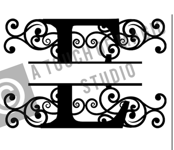 Digital Monogram Letter E Only SVG File | Etsy
